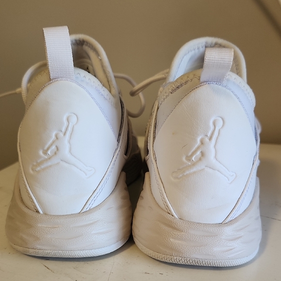 Jordan | Shoes | Jordan White Sneakers With Textured Fabric And Heel ...